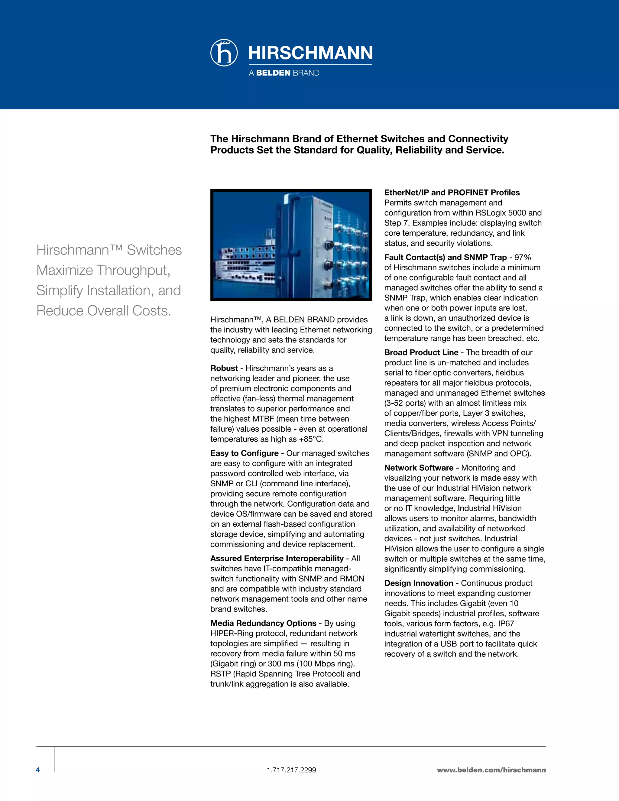 Belden Hirschmann Networking Catalog | PDF