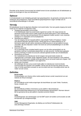 Beleidskader social media | PDF