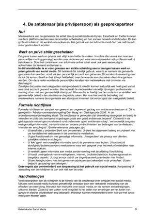 Beleidskader socialmedia gemeente | PDF