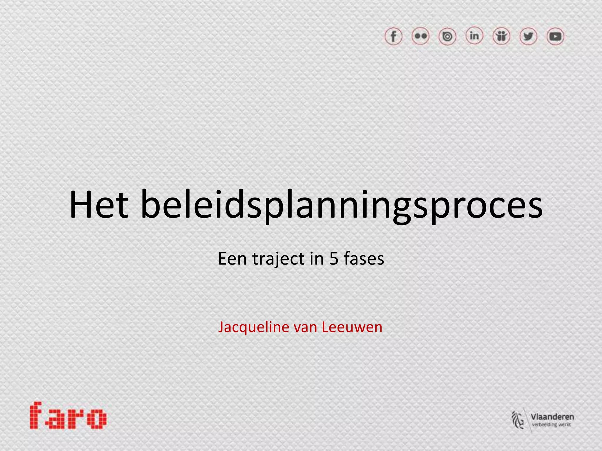 Beleidsplan cultureel erfgoedsector | PPTX