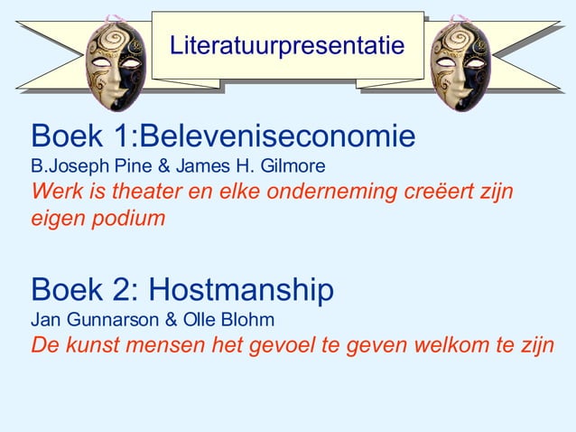 Beleveniseconomie Hostmanship | PPT
