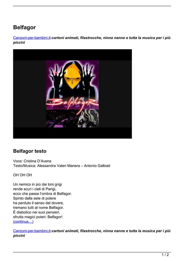Belfagor | PDF