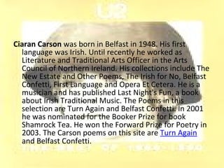 Belfast confetti | PPT