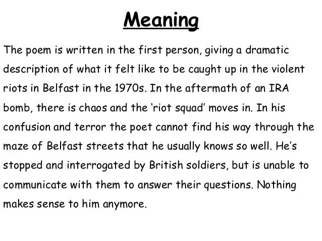 Belfast Confetti (poem) - Alchetron, the free social encyclopedia