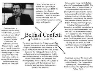 Belfast Confetti by Ciaran Carson | PPT
