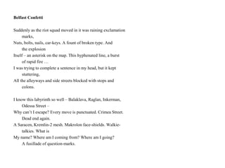 Belfast Confetti by Ciaran Carson | PPT