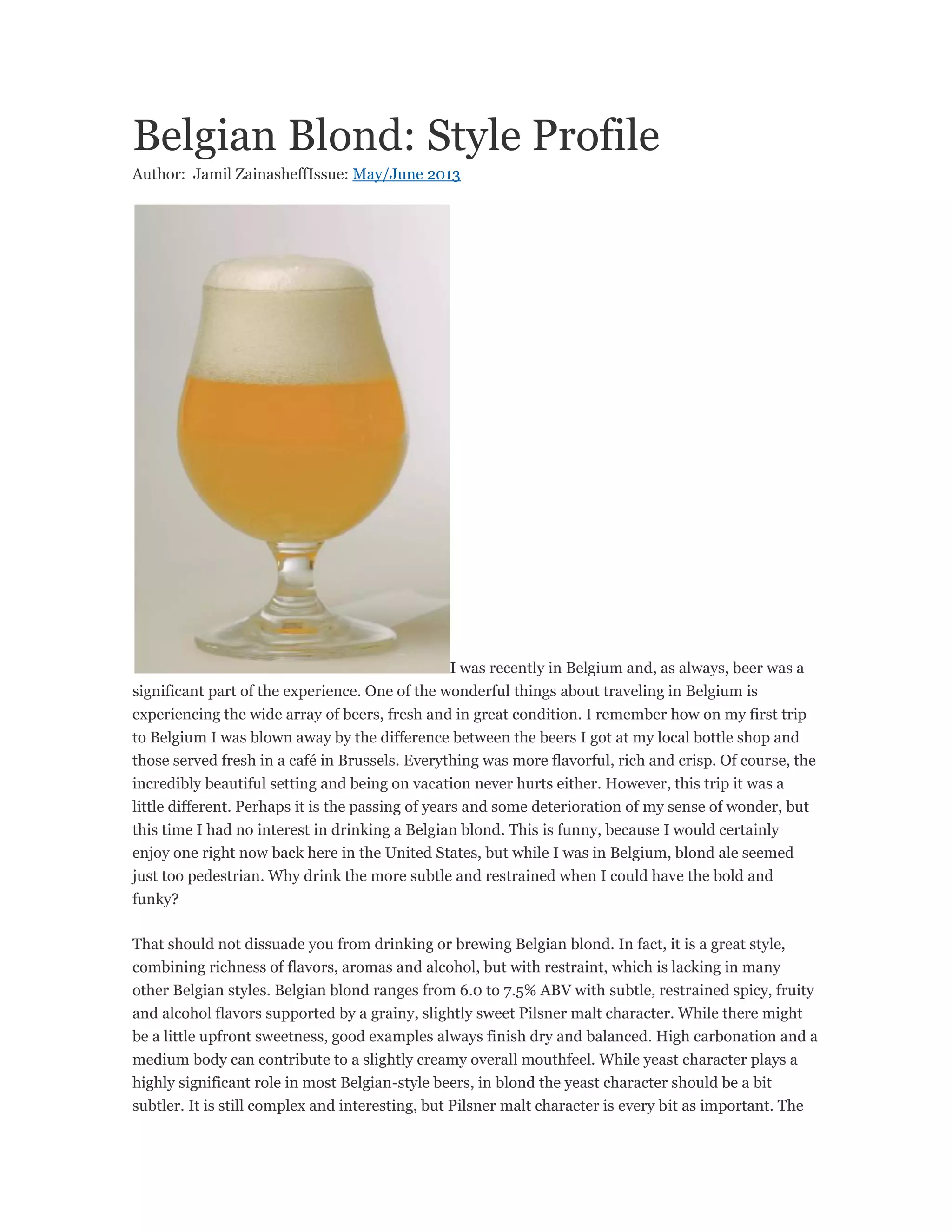 Belgian blond | PDF