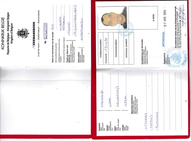Belgian seaman booklet | PPT