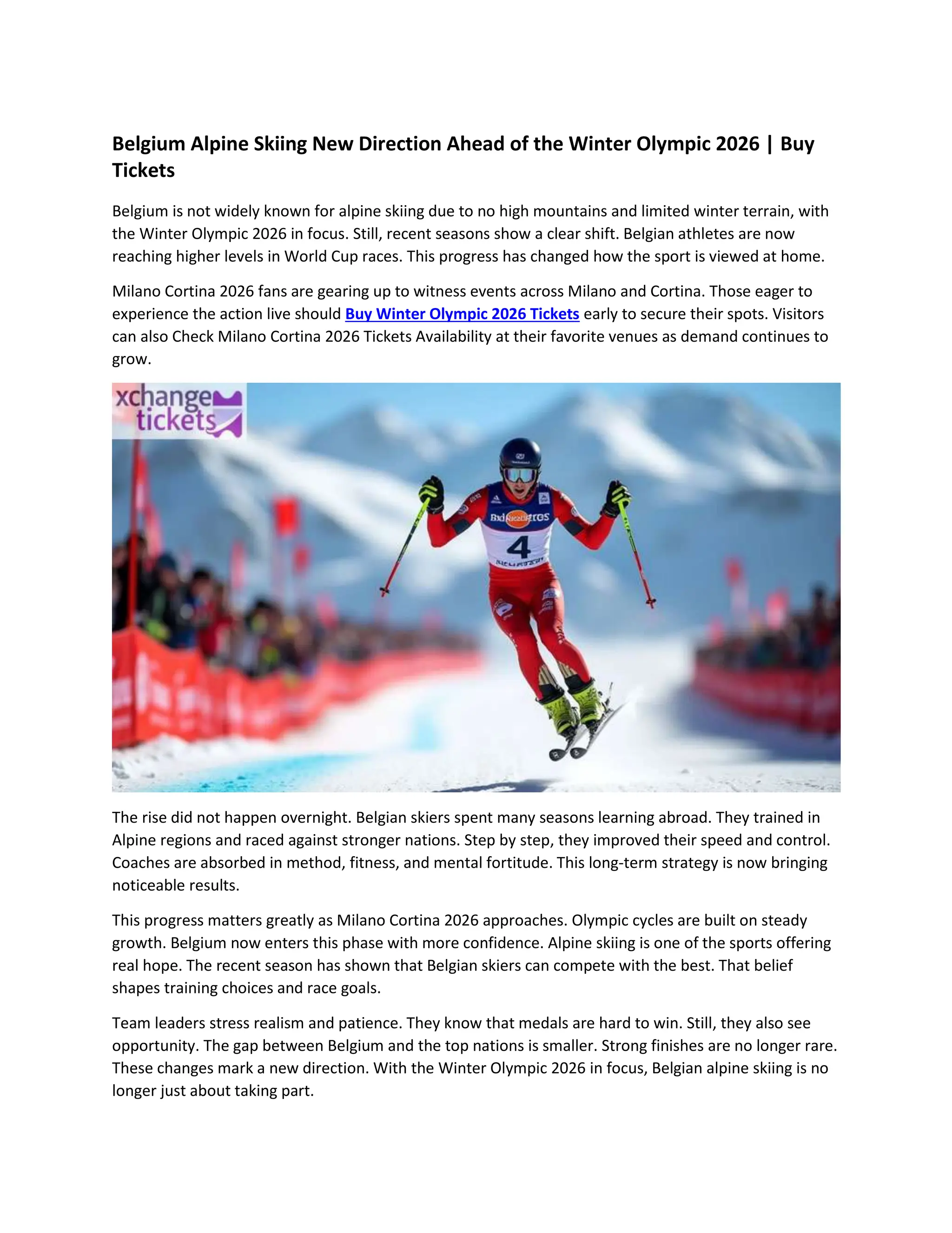 Belgium Alpine Skiing New Direction Ahead of the Winter Olympic 2026 ...