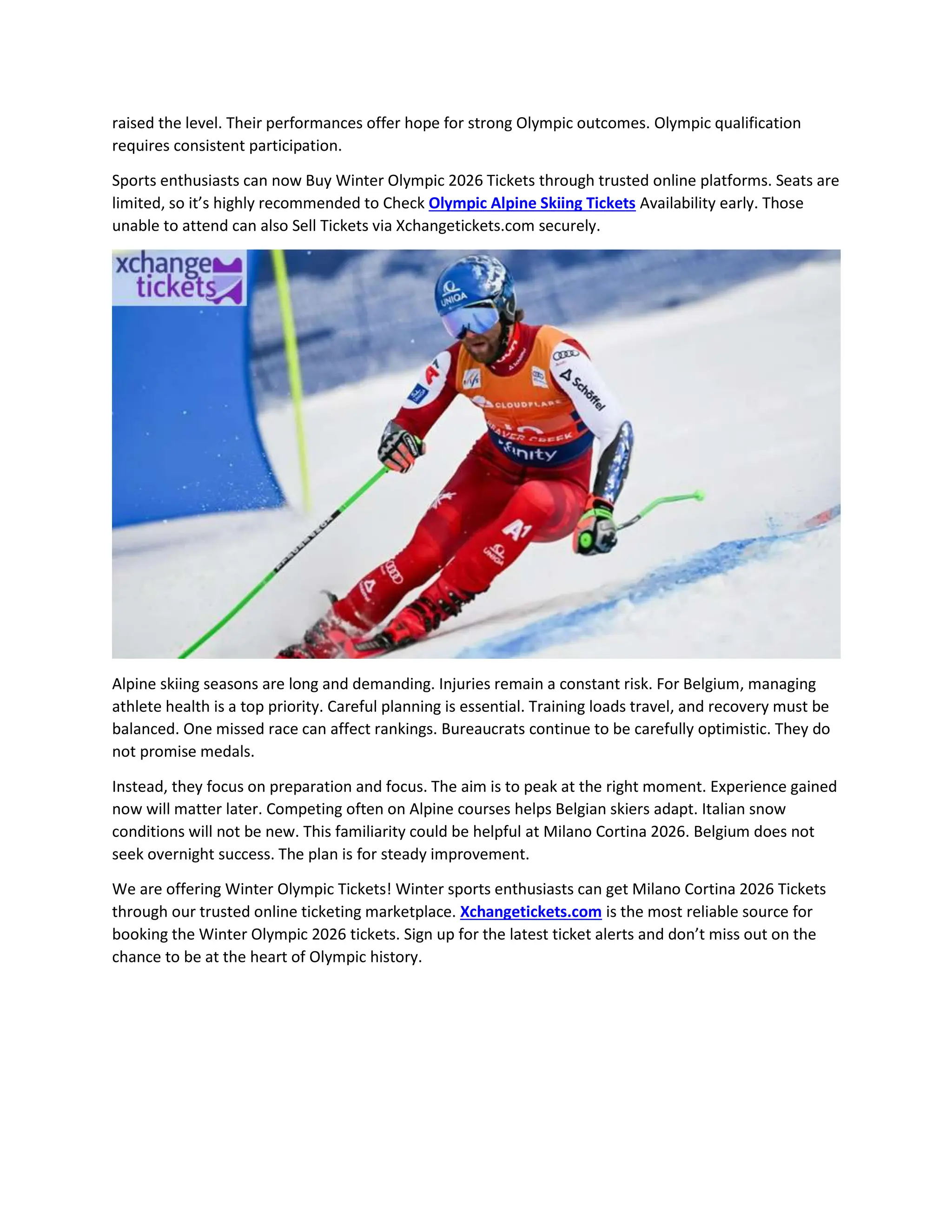 Belgium Alpine Skiing New Direction Ahead of the Winter Olympic 2026 ...