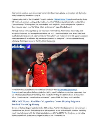 Belgium FIFA World Cup Four Greatest Belgian Players in Football ...