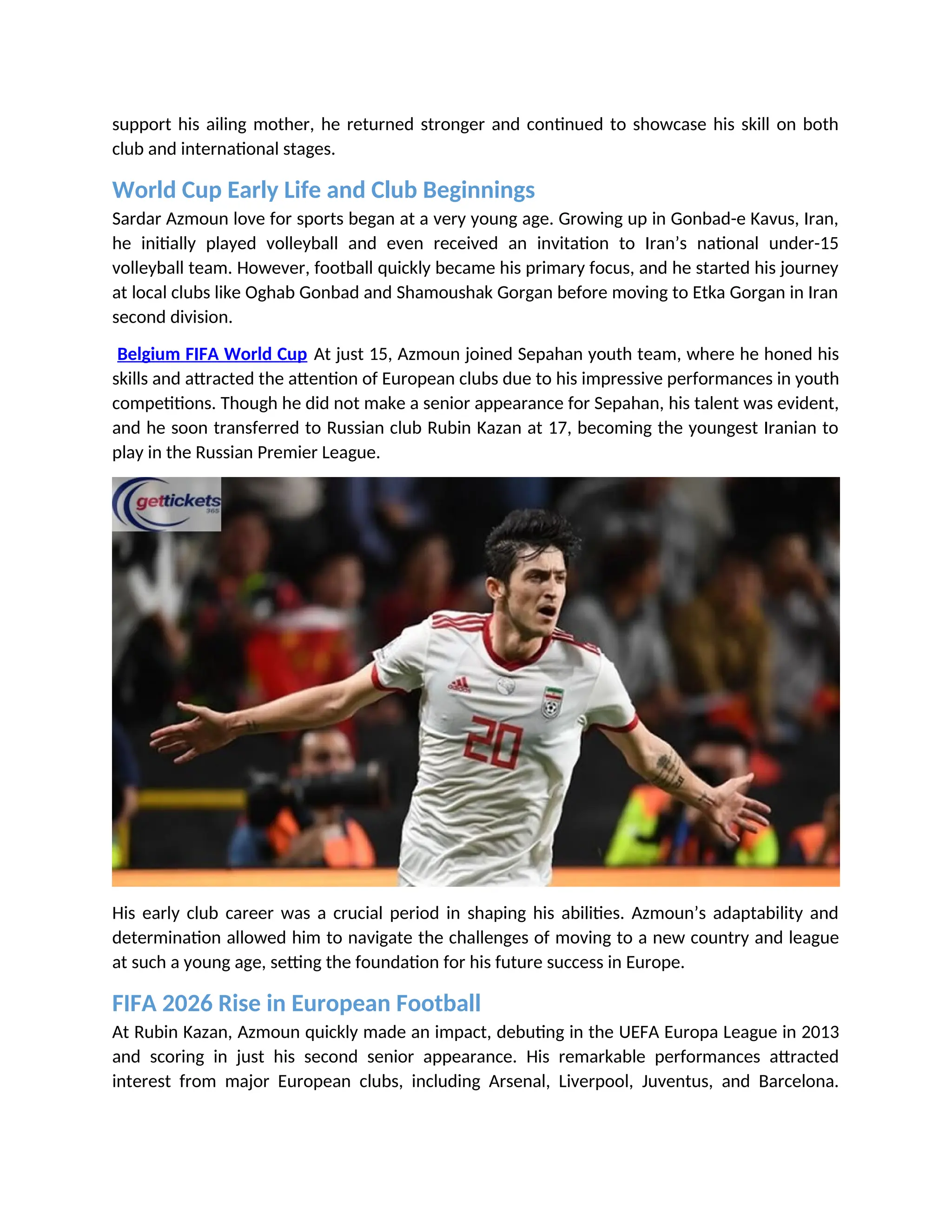 Belgium Vs Iran Sardar Azmoun Iran Rising Football World Cup Star.docx