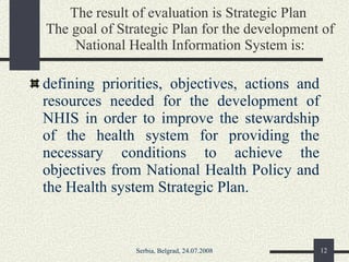 Belgrad 2008.07.24 Strategic plan | PPT