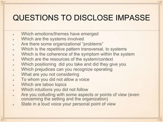 Reflexive exercises to get over impasse | PPT