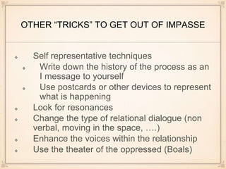 Reflexive exercises to get over impasse | PPT