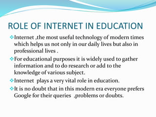 internet application in the field of education-ppt- belicitta | PPT