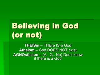 Belief in god (new) | PPTX