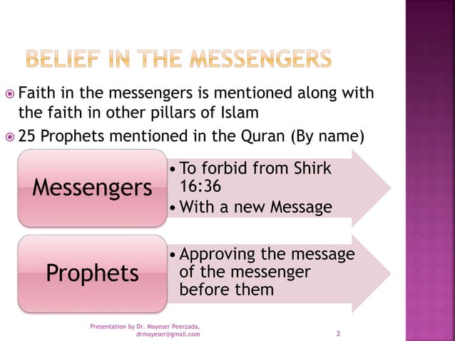 Belief in the Messengers in islam.pptx | Islam | Religion & Spirituality