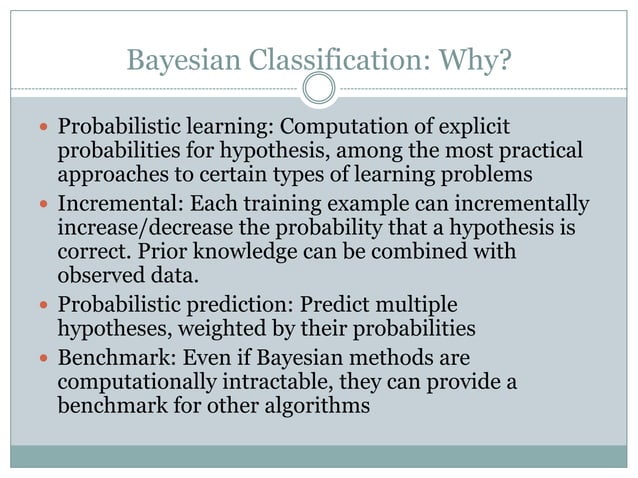 Belief Networks & Bayesian Classification | PPTX | Weather | Science