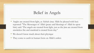 Belief on angels, prophets, books, Akhirat | PPTX