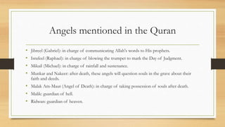 Belief on angels, prophets, books, Akhirat | PPTX