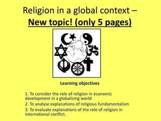 Religion In a Global Context- Slideshow. | PPTX