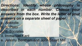 The Classical Philosophers and their Philosophies, and Their ...