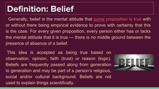 Belief vs proof Evi | PPT