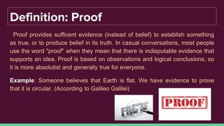 Belief vs proof Evi | PPT
