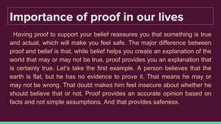 Belief vs proof Evi | PPT