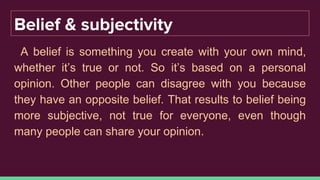 Belief vs proof Evi | PPT