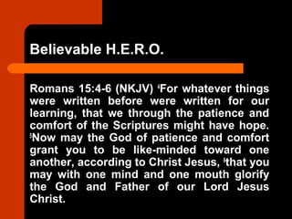 Believable Hero | PPT