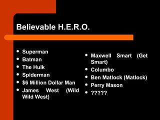 Believable Hero | PPT