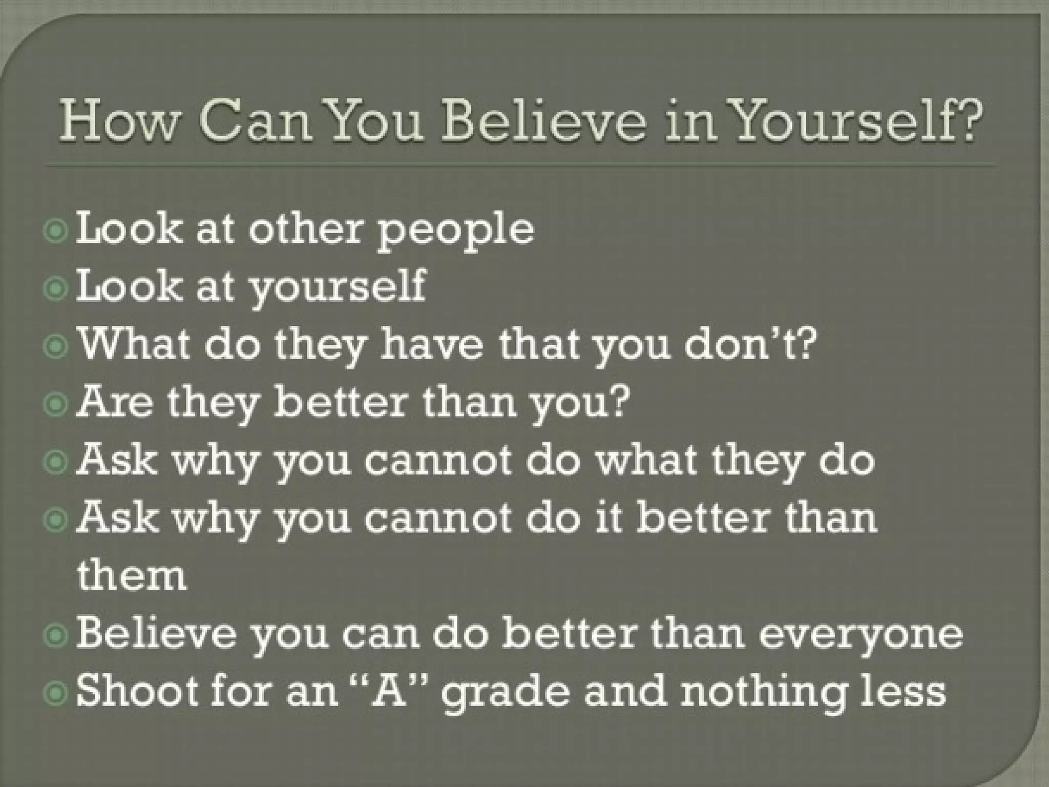 Believe in-yourself | PPT