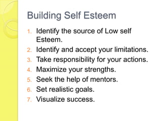 Building Self-Esteem | PPT