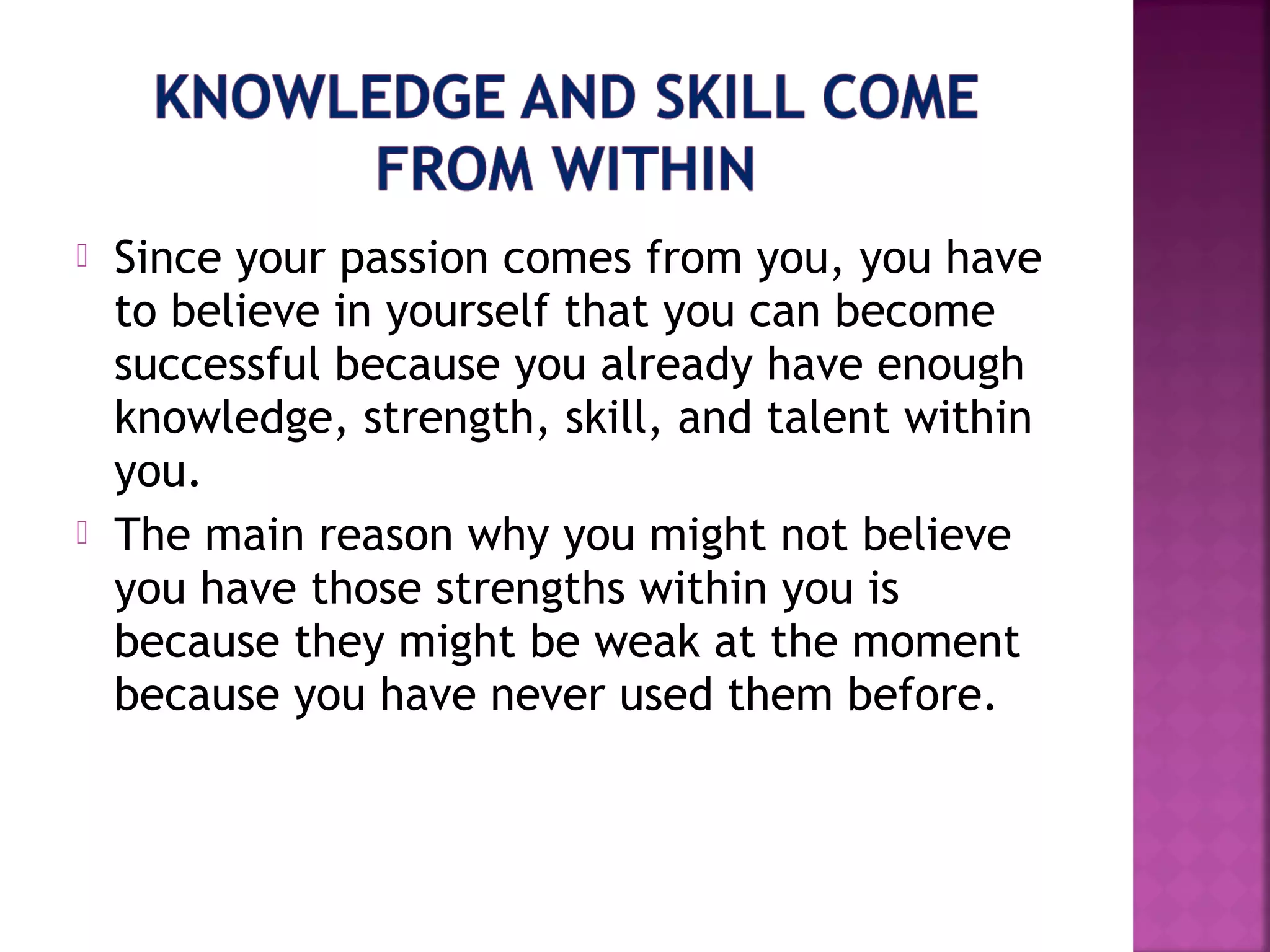 Believe in yourself | PPT