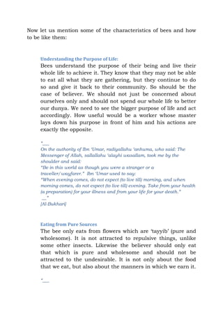 Be like the bee || Australian Islamic Library || www ...