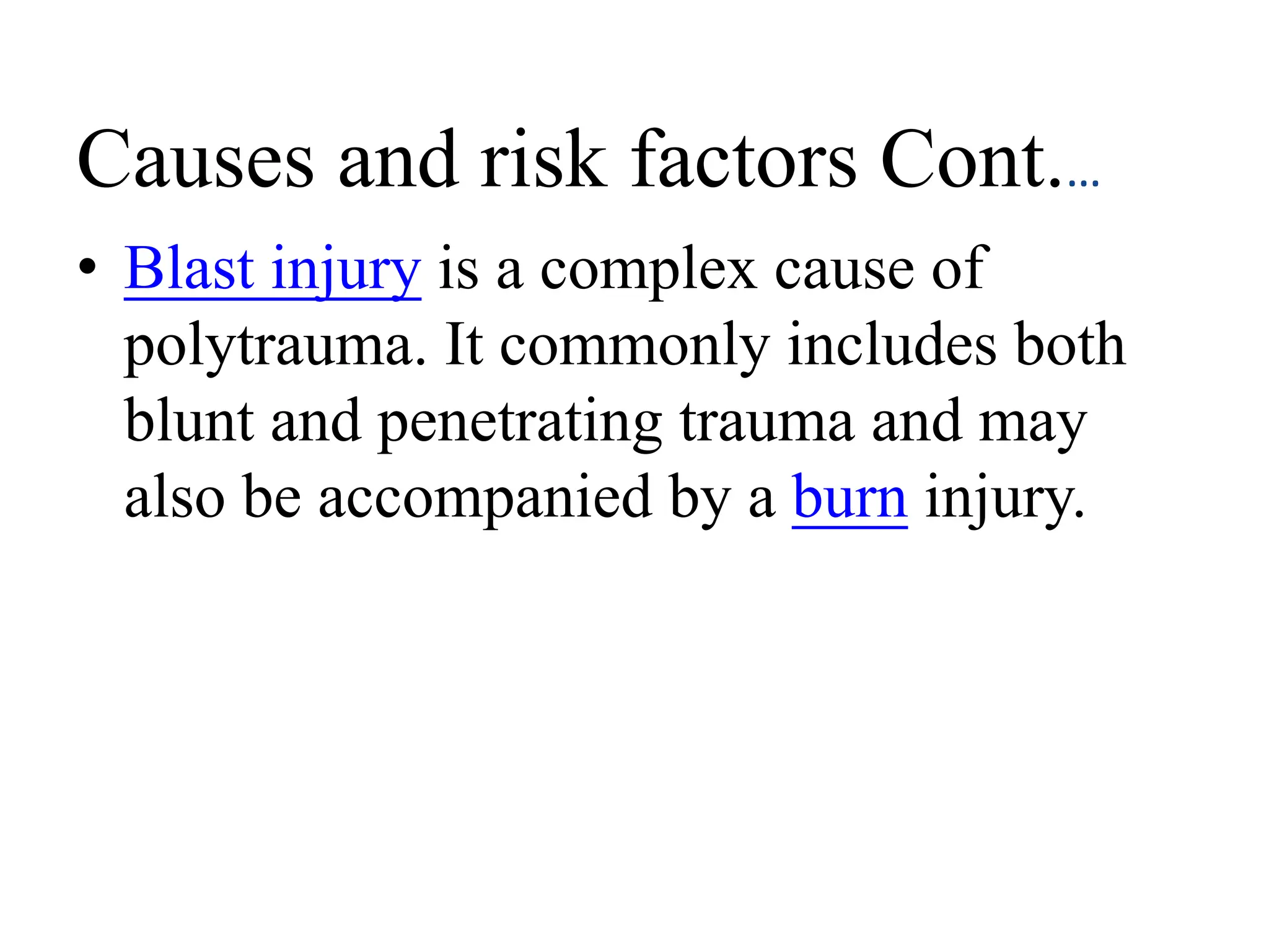 Trauma,types of trauma ,and the complications | PDF