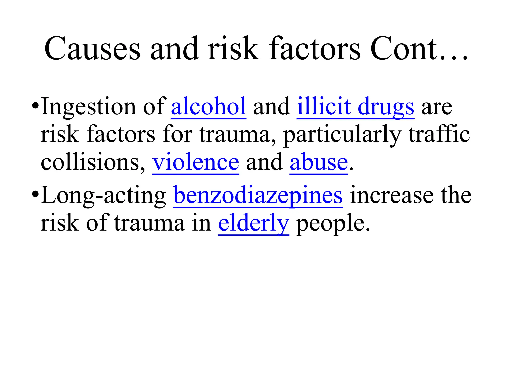 Trauma,types of trauma ,and the complications | PDF