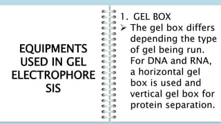 ADVANCES IN BIOLOGICAL SCIENCES GEL ELECTROPHORESIS | PPTX