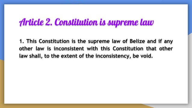 Constitution of Belize | PPTX