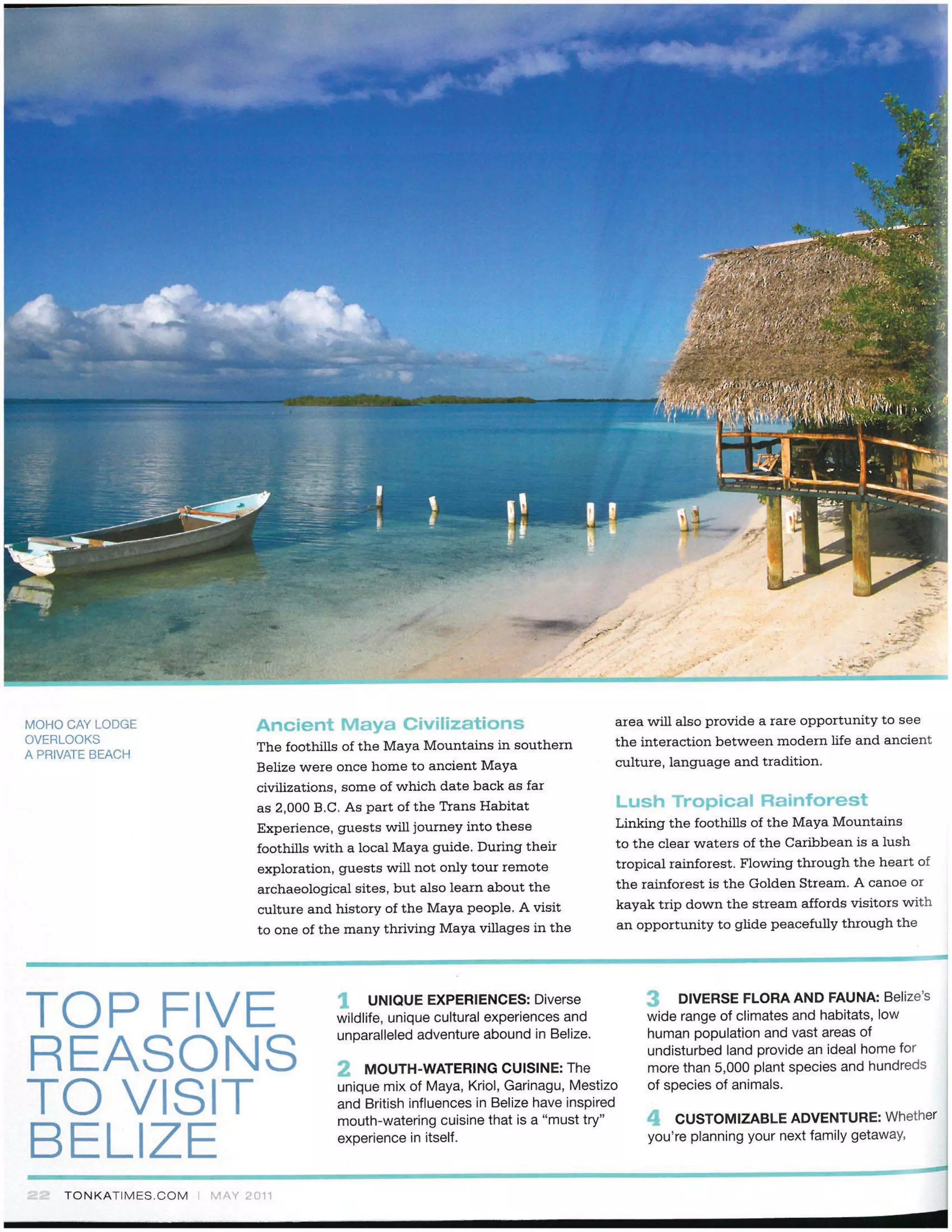 Belize by Travel Beyond in Tonka Times Magazine | PDF