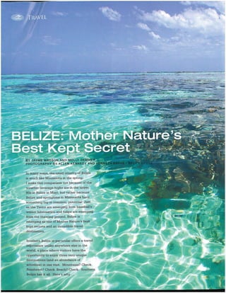 Belize by Travel Beyond in Tonka Times Magazine | PDF