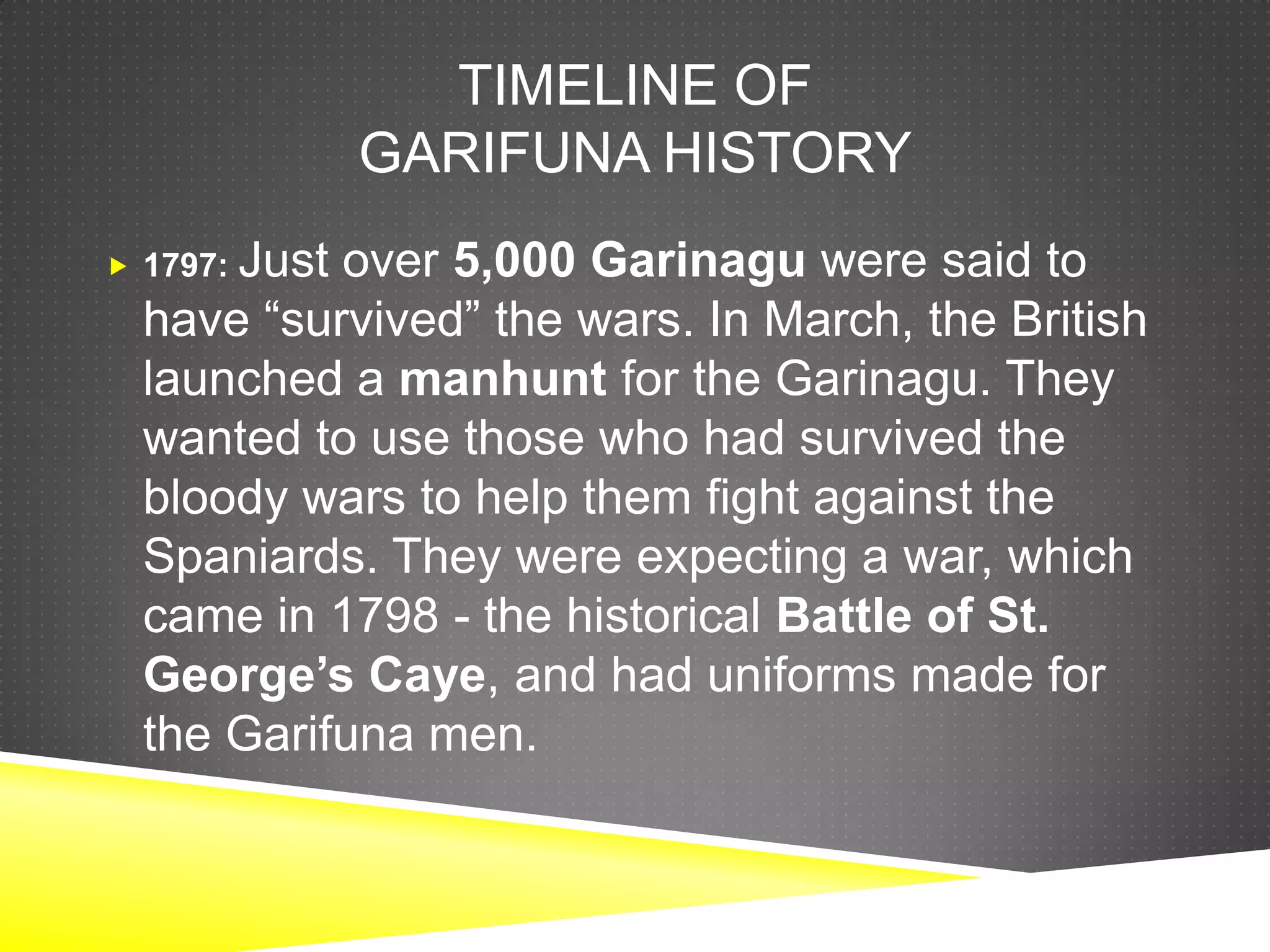 Belize Garifuna Timeline | PPTX
