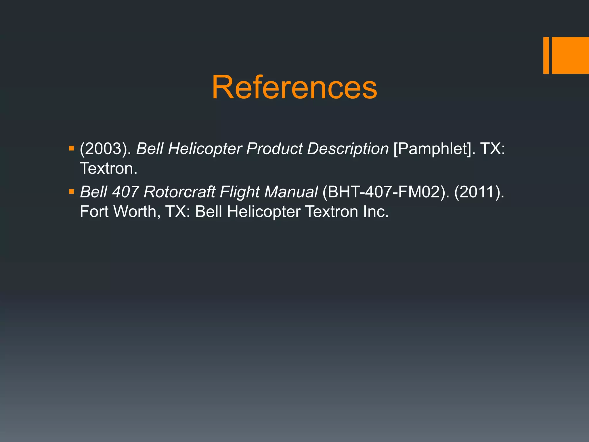 Bell 407 Rotor and Transmission Systems | PPTX
