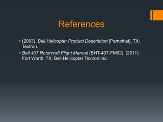 Bell 407 Rotor and Transmission Systems | PPTX
