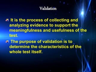 Validity and Reliability of a Test | PPT
