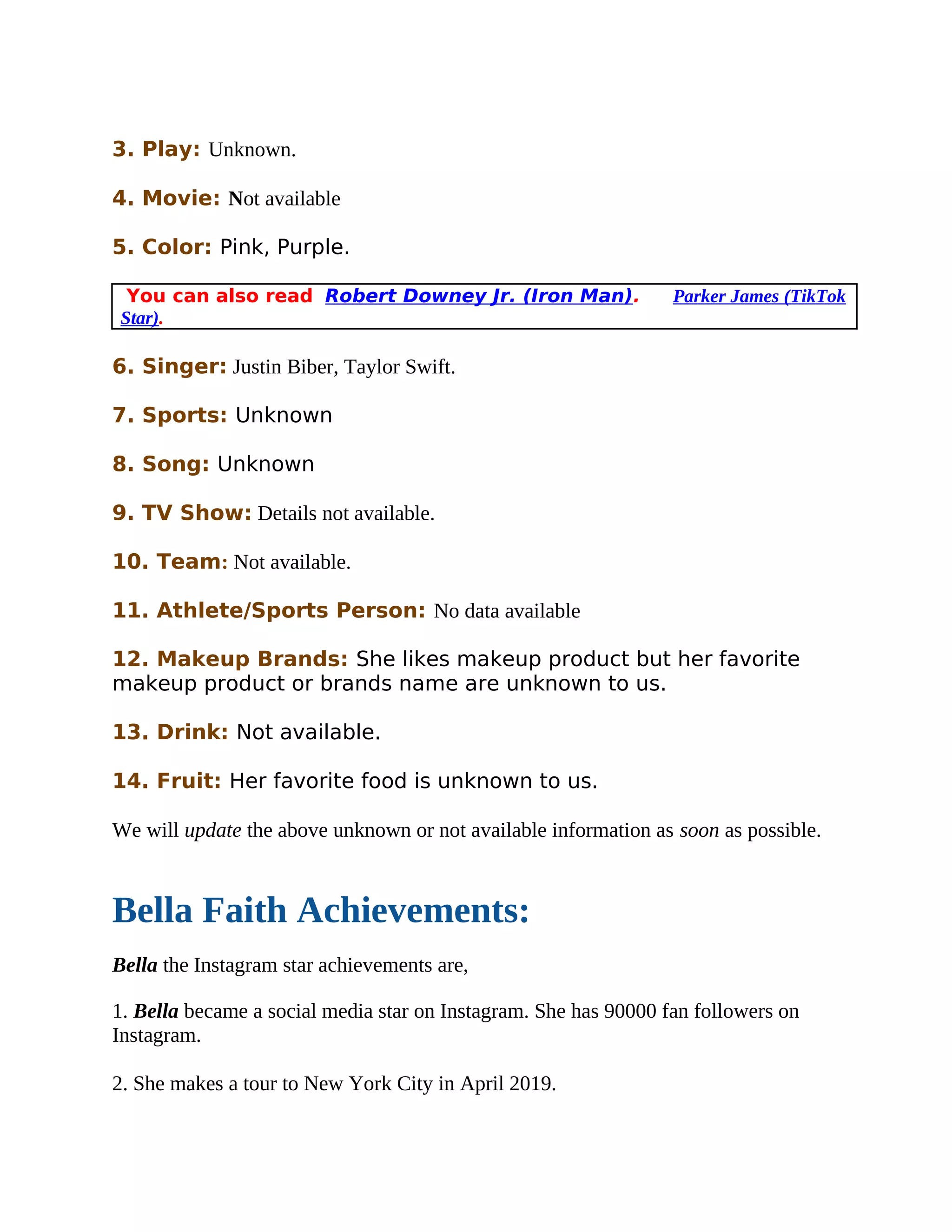 Bella faith-biography | PDF