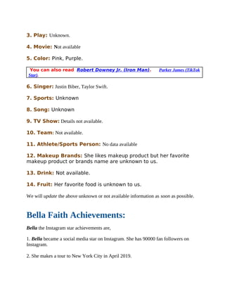 Bella faith-biography | PDF