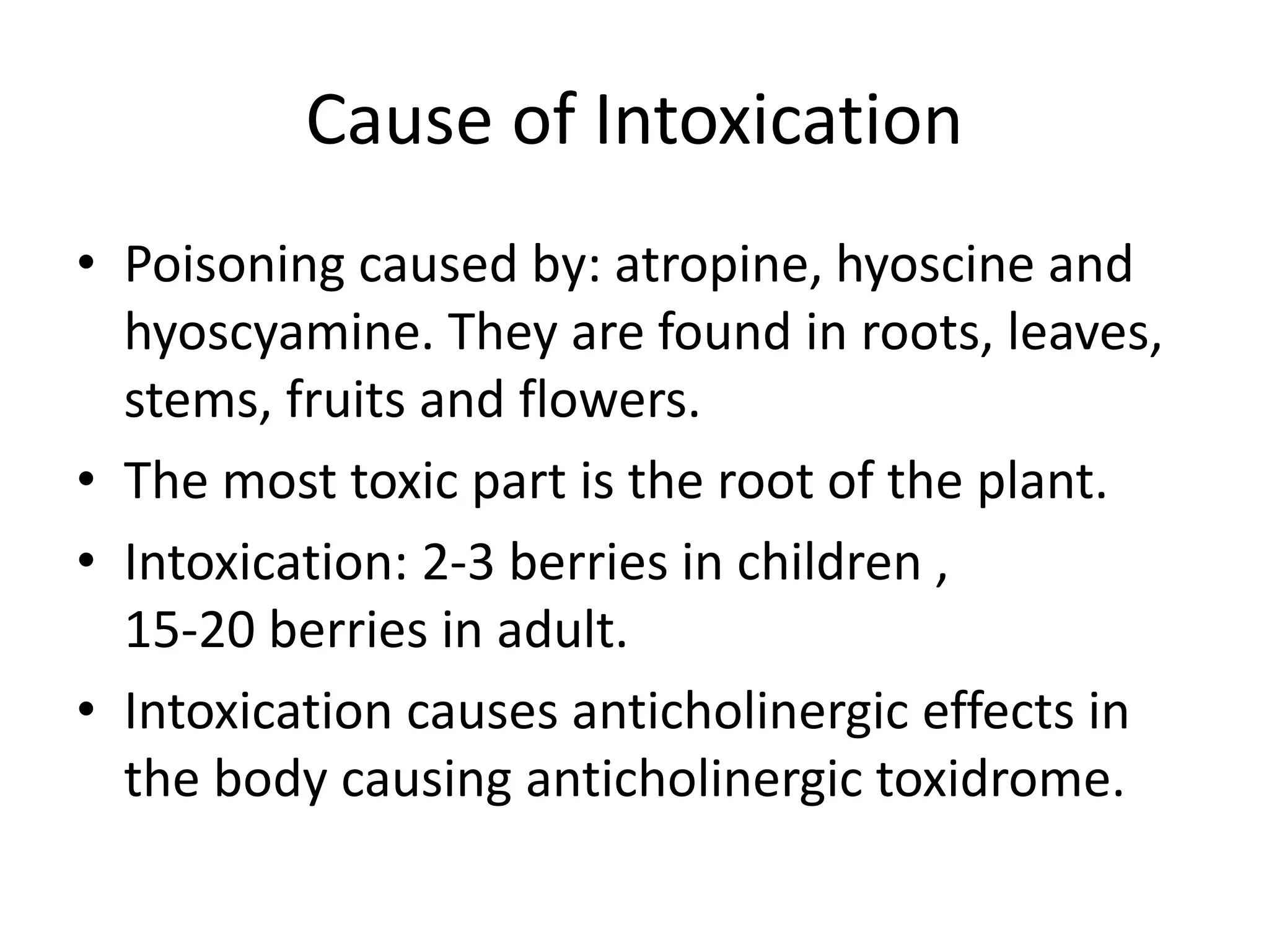 Belladona poisoning | PPTX
